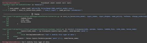 Python Onnx To Keras Notimplementederror Cant Modify This Type Of Data Stack Overflow