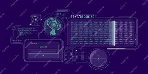 Interfaz Hud Futurista Para Decodificación De Datos De Radiotelescopios