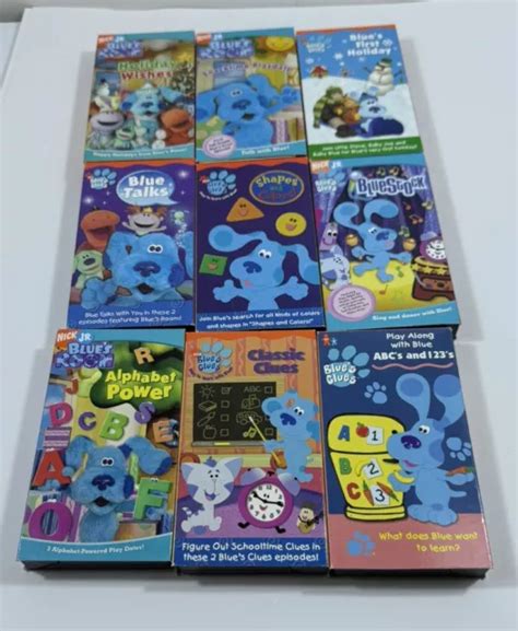 Blues Clues Vhs Nick Jr Lot Abc 123 Shapes Colors Classic Clues Holiday