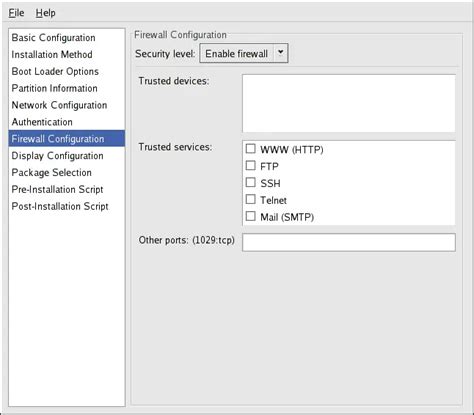 Centos 5 Installation 297 Firewall Configuration