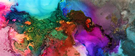 예술 추상 수채화와 아크릴 흐름 얼룩 그림 긴 가로 캔버스 텍스처 배경에 색을 칠합니다 구아슈에 대한 스톡 사진 및 기타 이미지 구아슈 그런지 이미지 기법 긁힌