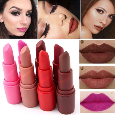 Lips Baton Matte Lip Stick Waterproof Makeup Pigment Nude Matte