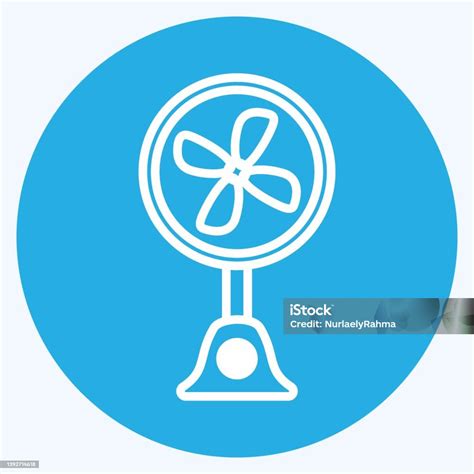 아이콘 테이블 팬 홈 기호에 적합합니다 파란 눈 스타일 편집 가능한 간단한 디자인 디자인 템플릿 벡터 간단한 기호 그림 공기