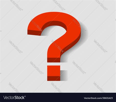 Large Question Mark Searching For Answer Vector Image