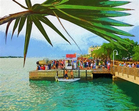 Key West Sunset Watch Original Art By Rebecca Stringer Korpita