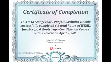 Pranjali Hiwale On Linkedin Html Javascript Bootstrap Udemycourses