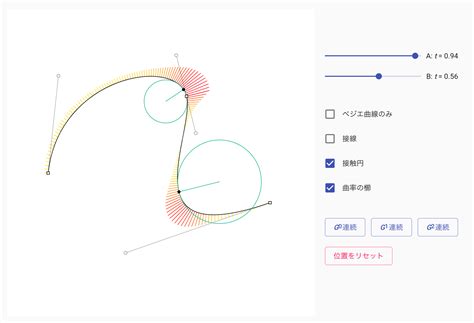 GitHub mashabow bezier smoothness A simple web app to visualize the smoothness of Bézier curves