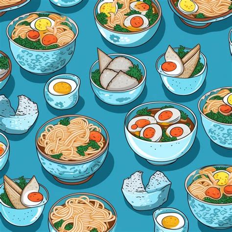 Premium Ai Image A Close Up Of A Bunch Of Bowls Of Food On A Table