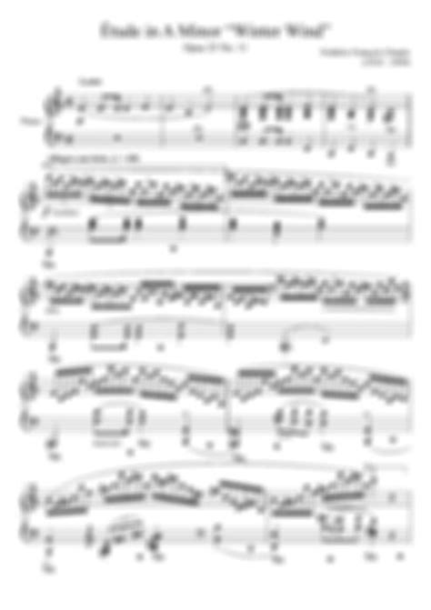 악보 F Chopin 쇼팽 Etude Op 25 No 11 겨울바람 By Junpin