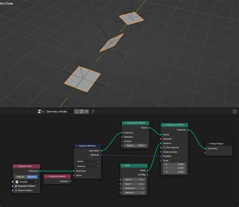 how do i copy rotation constraints for instances using geometry nodes