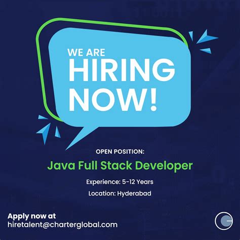Charter Global On Linkedin Java Javadeveloper Fullstackdeveloper Hyderabadjobs Techtalent