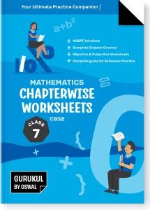 Gurukul Mathematics Chapterwise Worksheets For CBSE Class Exam NCERT Solutions