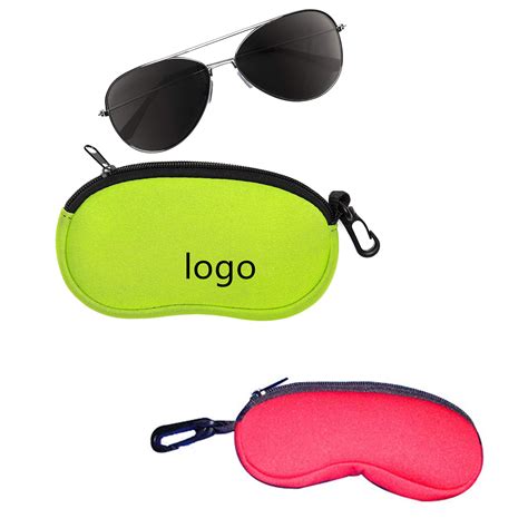 Neoprene Zipper Eyeglass Case With Belt Clip Promotional Items Supplier