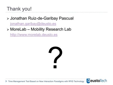 Time Management Tool Based On New Interaction Paradigms With Rfid