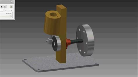 Simple Steam Engine In Autodesk Inventor Steam Engine Autodesk Inventor Steam Engine Model