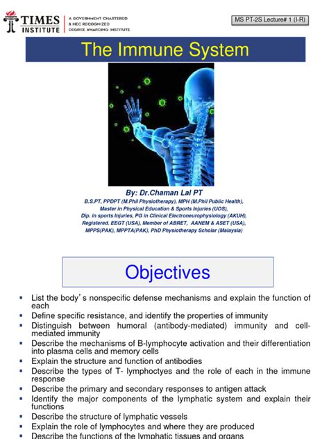 Lecture No 1 Immune System Introduction By Dr Chaman Lal Pt Download