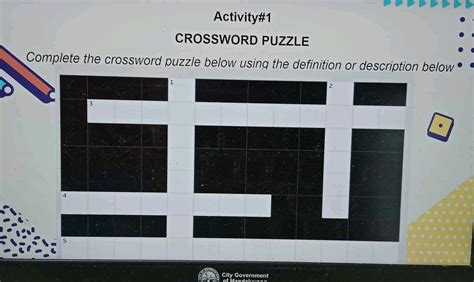 Activity1 CROSSWORD PUZZLE Complete The StudyX