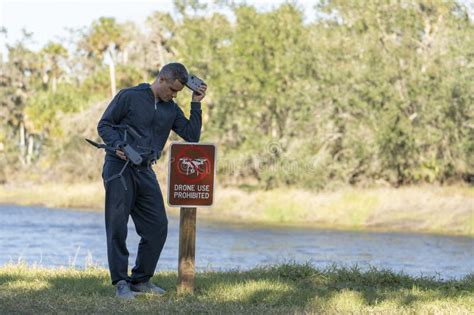 Man Is Sad That He Is Not Allowed To Fly His Quadcopter State Park No