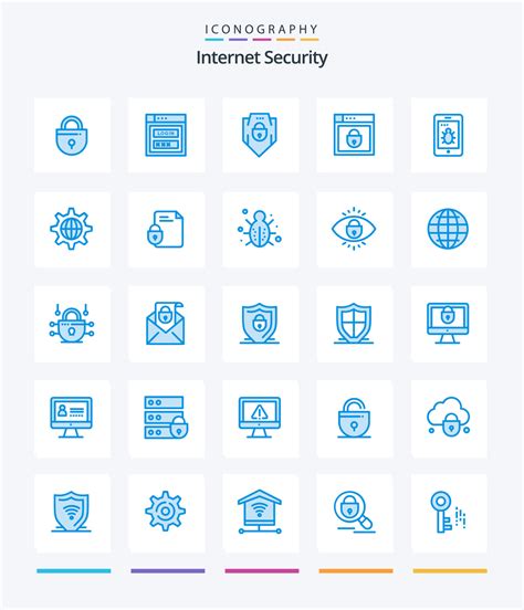 creative internet security 25 blue icon pack such as document internet