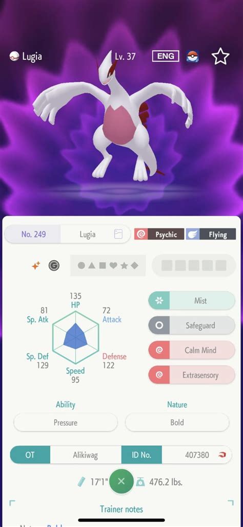 Ft Shiny Lugia Lf Shiny Groudon R Pokemonhome