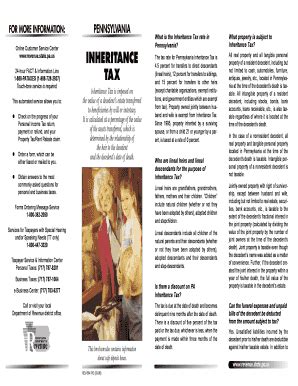 PA Inheritance Tax REV Forms Publications Fill And Sign Printable Template Online