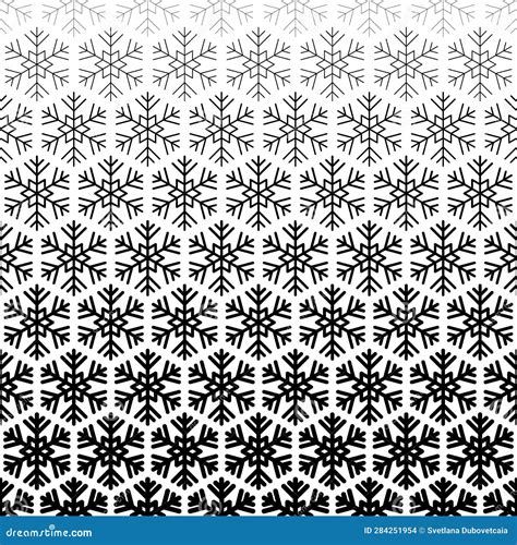 Snowflake Seamless Pattern Repeating Fades Degrade Snowflakes