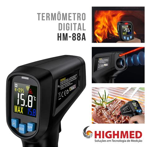TERMOMETRO INFRAVERMELHO 50ºC A 400ºC DISPLAY COLORIDO E