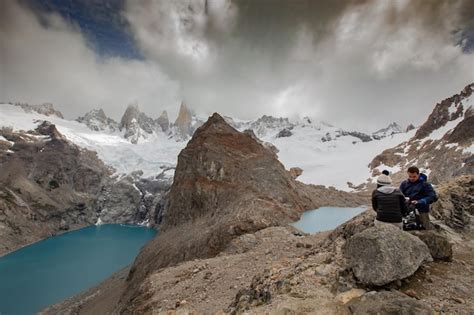 Belle Vue Sur Laguna De Los Tres Monte Fitz Roy Torre Y Poincenot El