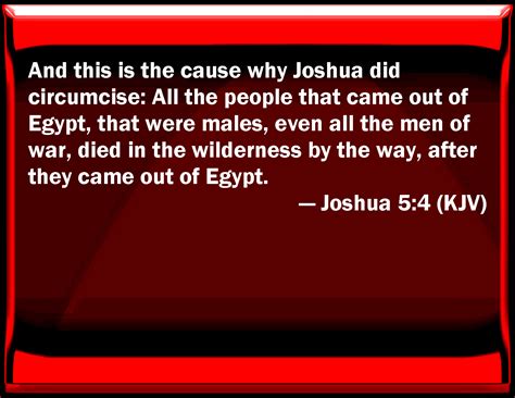 Joshua 5 4 And This Is The Cause Why Joshua Did Circumcise All The