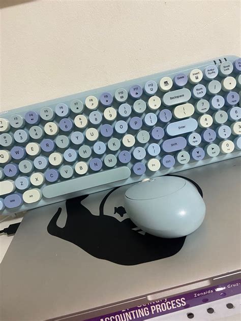 Mofii Wireless Keyboard Baby Blue With Mouse Computers Tech Parts Accessories Computer