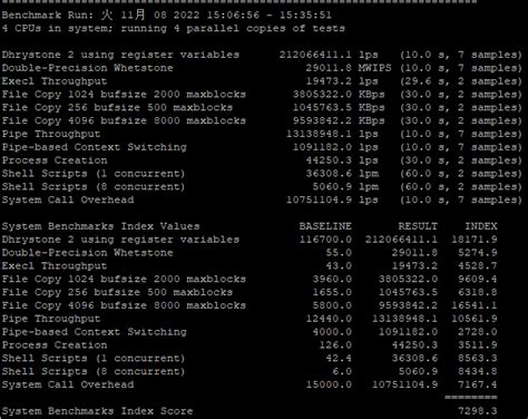 Serverあれこれ Ubuntu 2204にunixbenchをインストールしてベンチーマークを計測する
