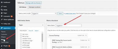different menus for logged in and logged out users the dap blog