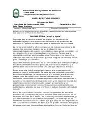 CASO DE ESTUDIO COMPORTAMIENTO ORGANIZACIONAL 1 Docx Universidad Metropolitana De Honduras