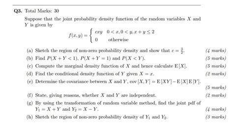 Solved Q3 Total Marks 30 Suppose That The Joint Chegg Com