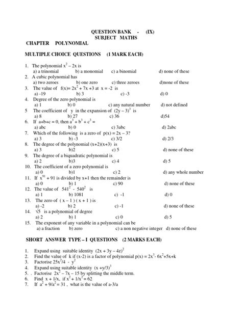Class 9 Mmaths Pdf