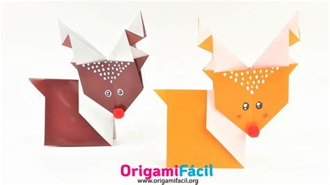Cómo hacer un RENO de papel con origami Origami Fácil