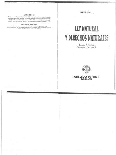 Ley Natural Y Derechos Naturales Jhon Finnis Pdf