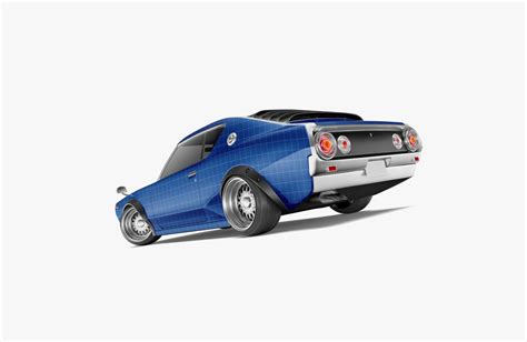Retro Sports Car Side View Mockup Mockup World