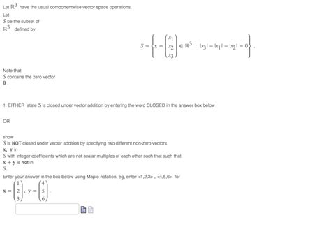 solved let r3 have the usual componentwise vector space
