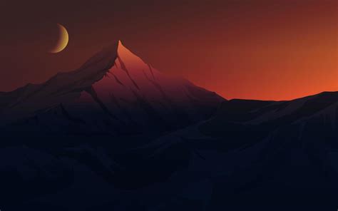 Fondo De Naturaleza De Cielo Nocturno De Montaña Paisaje De Montaña