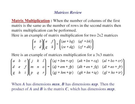 pdf matrix multiplication when the number of columns of the