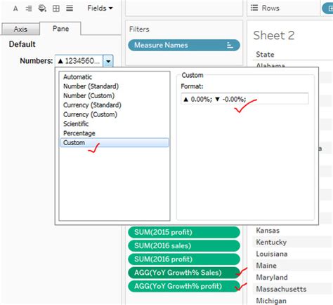 kpi indicators with up down arrows