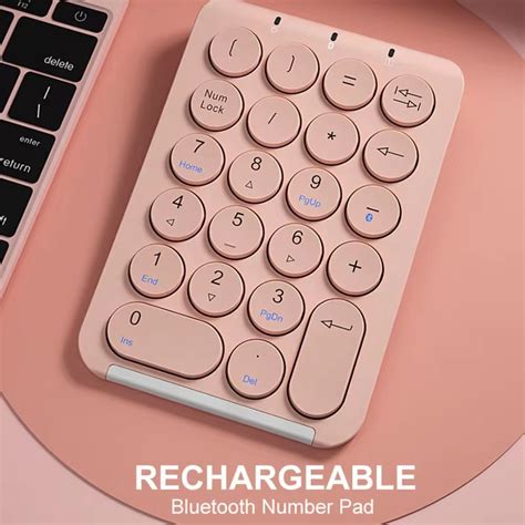 Teclado Numérico Inalámbrico Bow Bluetooth Redondo Numpad 22 Teclas