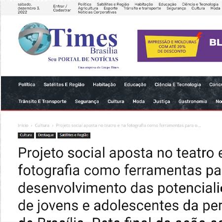 Projeto social aposta no teatro e na fotografia IECAP Agência de