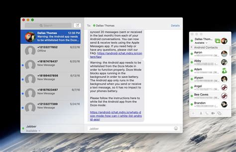 send and receive encrypted android texts using your mac s messages app