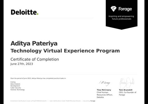 Aditya Pateriya On Linkedin Deloitte Forage