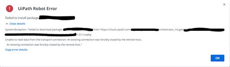 Failed To Install Package While Running On Server Orchestrator