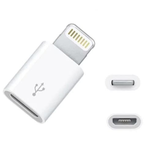 Переходник адаптер MJPro Lightning/Micro-USB Белый – фото, отзывы ...