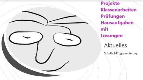 Programmier Projekte Und Anfänger Übungen Beim Programmieren Schulhof