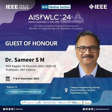 Ieee Madras Section On Linkedin Ieeemasyp Ieeemadrassection